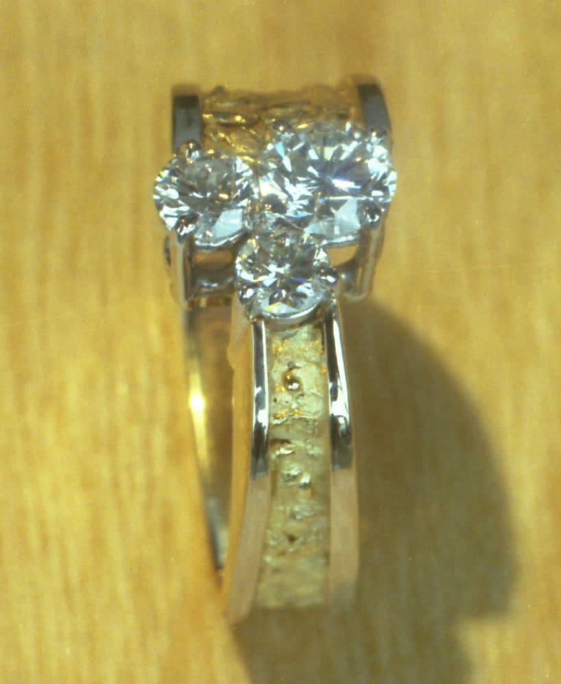 Hand Made in Canada 3 Stone Canadian Diamond Engagement Ring - Etsy