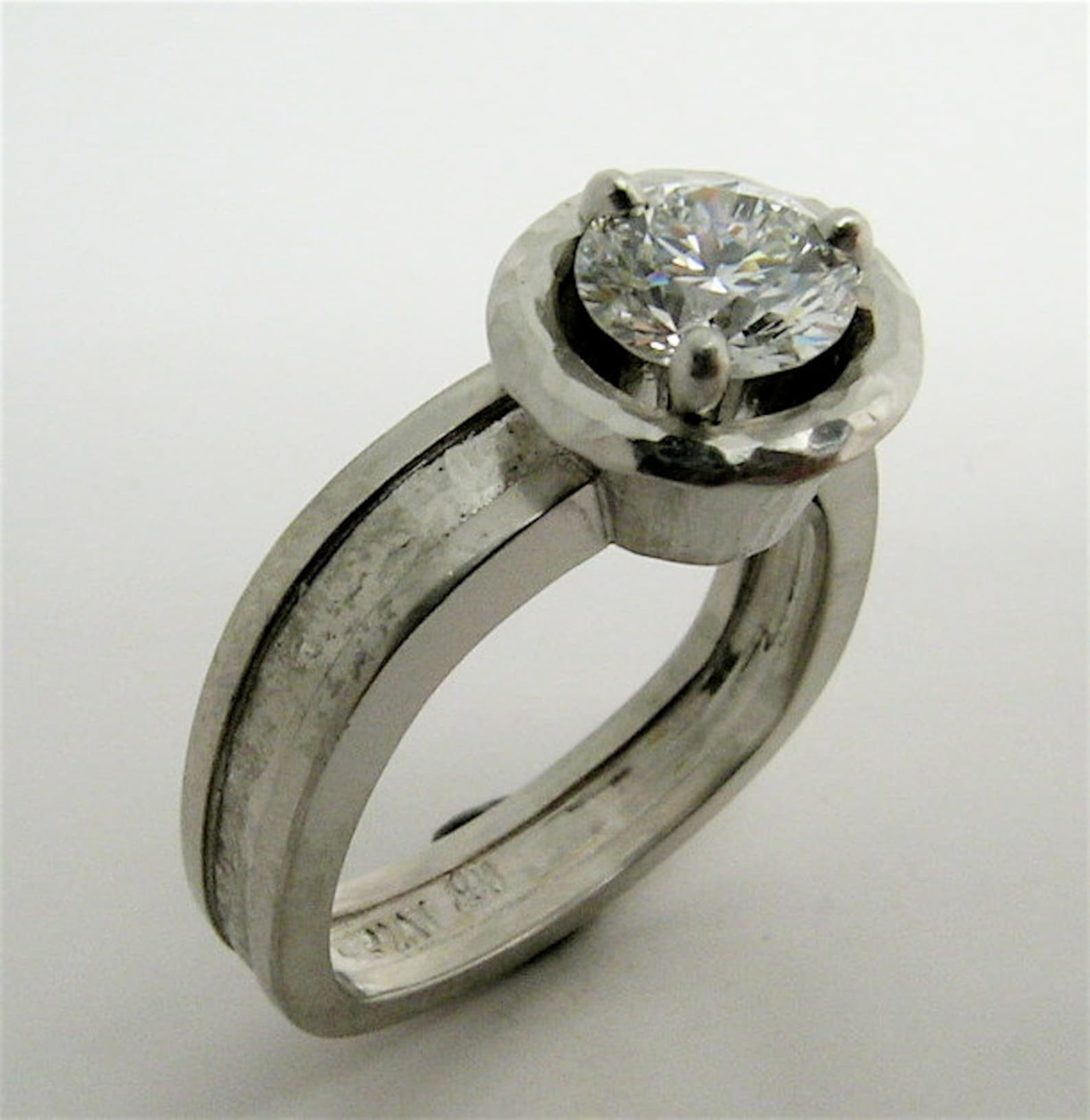 Three Quarter Carat Canadian Diamond Set in Platinum Engagement Ring ...