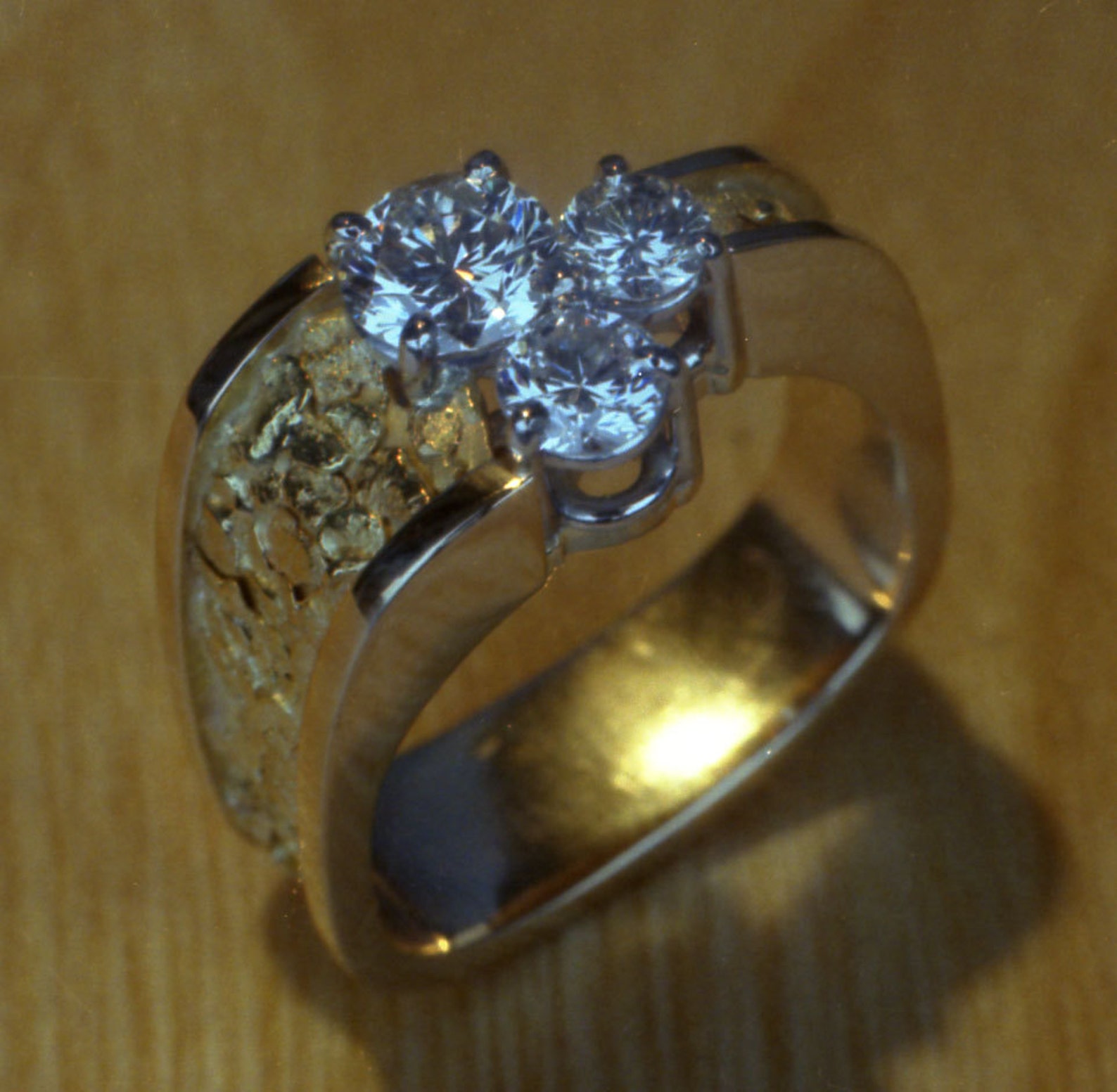 Hand Made in Canada 3 Stone Canadian Diamond Engagement Ring - Etsy