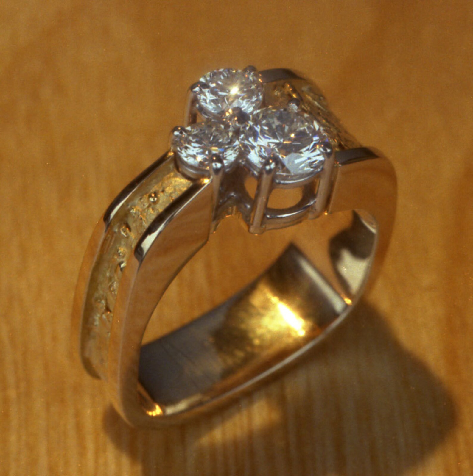 Hand Made in Canada 3 Stone Canadian Diamond Engagement Ring - Etsy