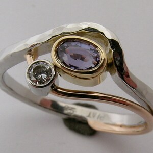 3/4 Carat Alexandrite Set in 22k Bezel Setting in Hand Forged 10% ...