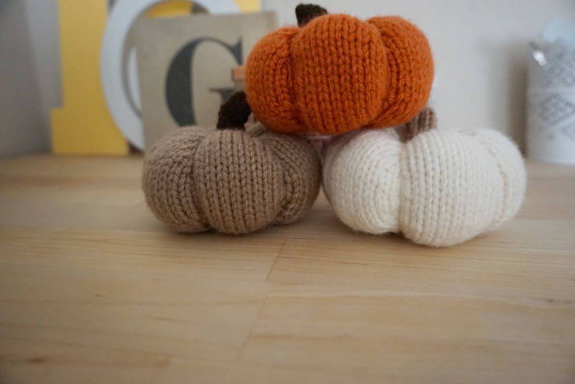 Knit Pumpkins Fall Decor | Etsy