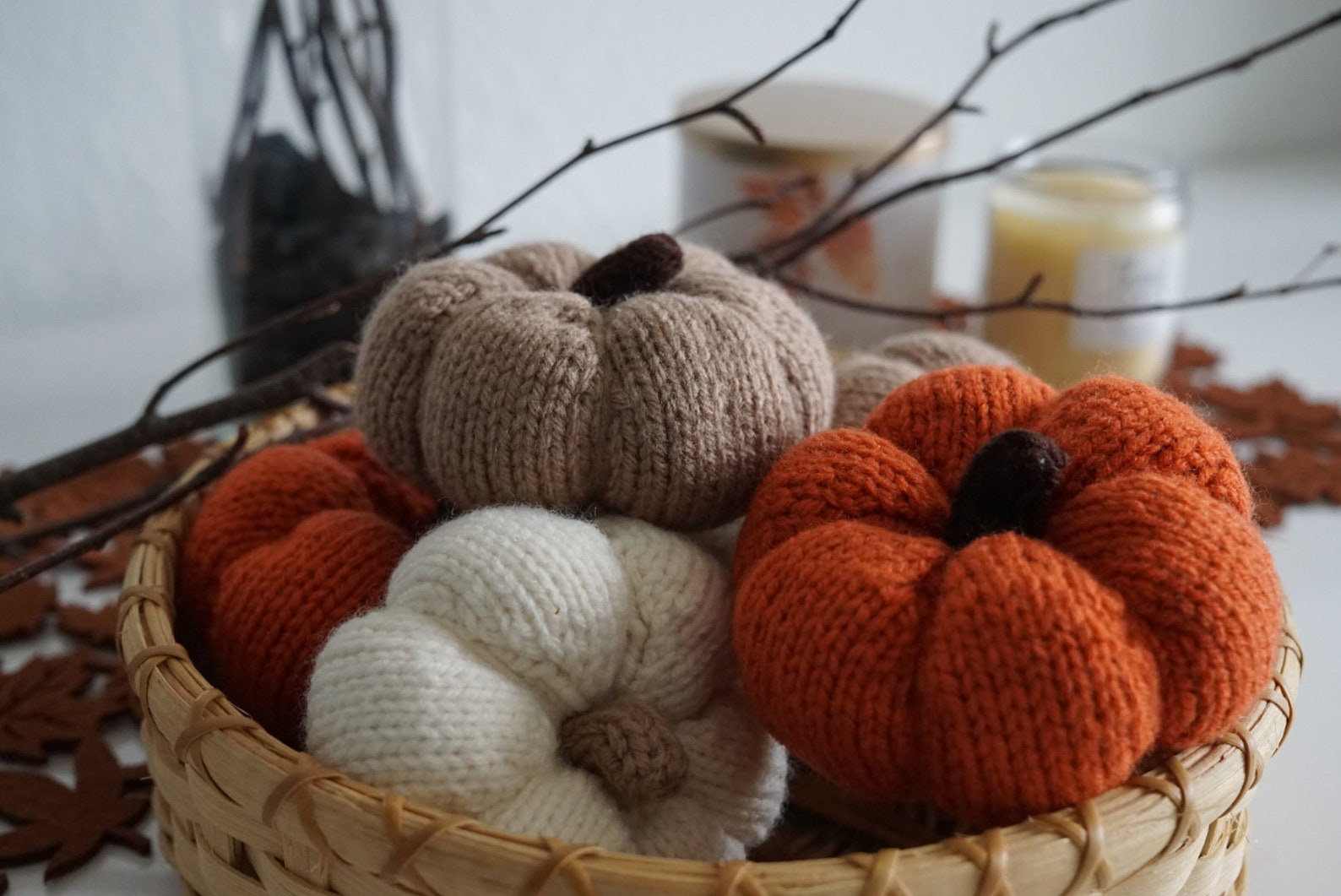 Knit Pumpkins | Fall Decor - Etsy