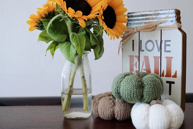 Knit Pumpkins | Fall Decor - Etsy