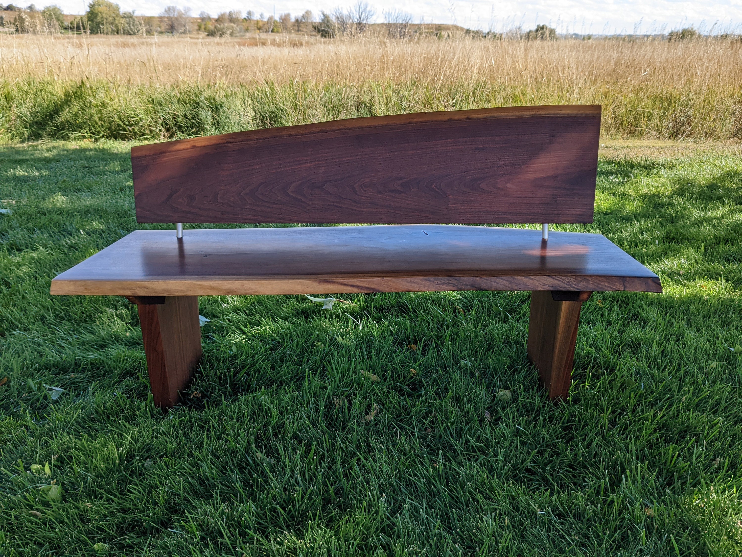 Live Edge Walnut Bench - Etsy