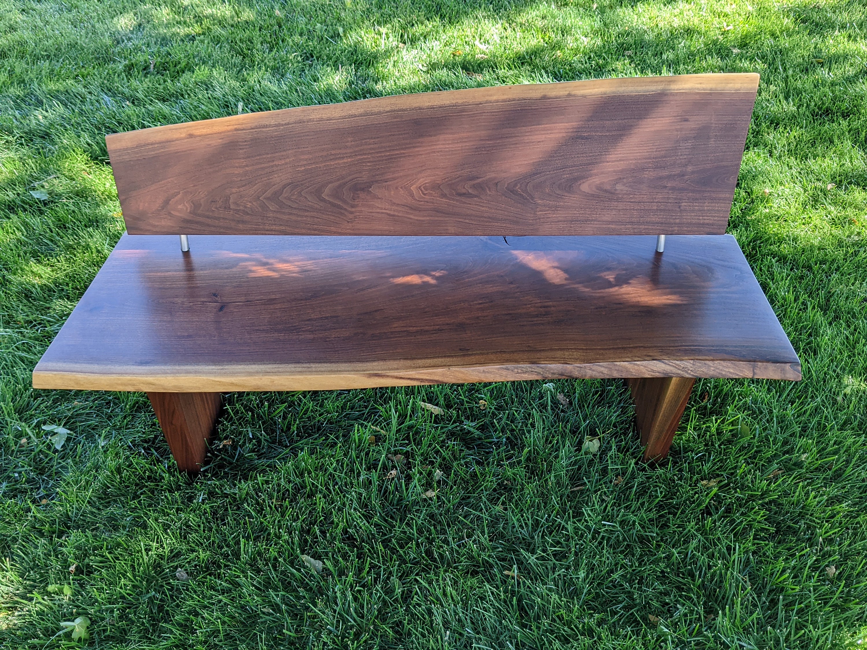 Live Edge Walnut Bench - Etsy