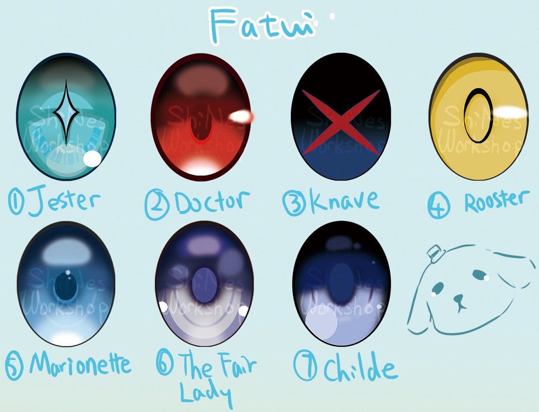 Shines Workshop ※ Anime Style Eye: Genshin Impact - All Characters ...