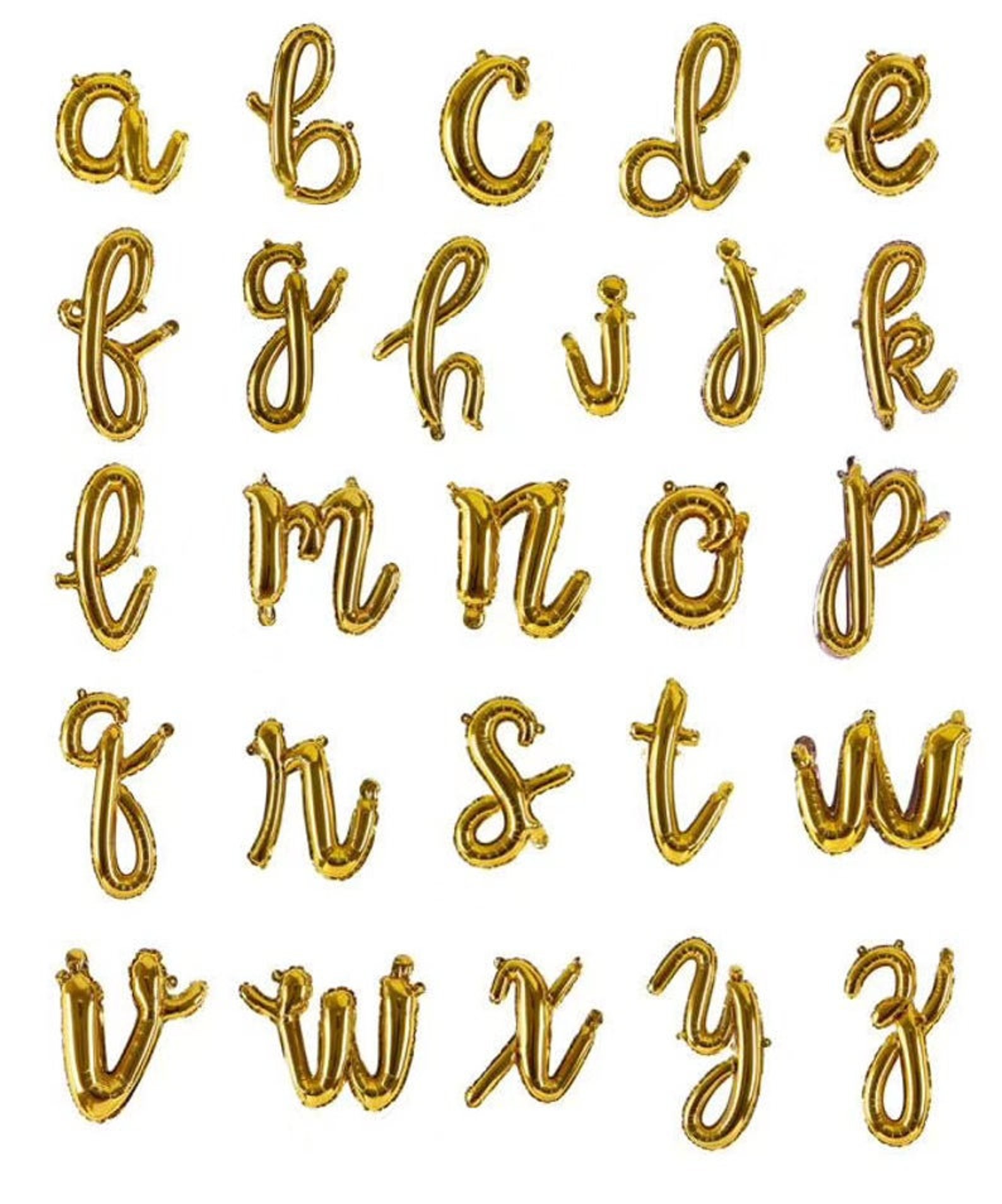 16 Script aloha Cursive Balloon Foil Letters | Etsy