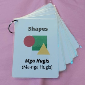 English-filipino Shapes Flashcards / Printable Bilingual Flashcards ...