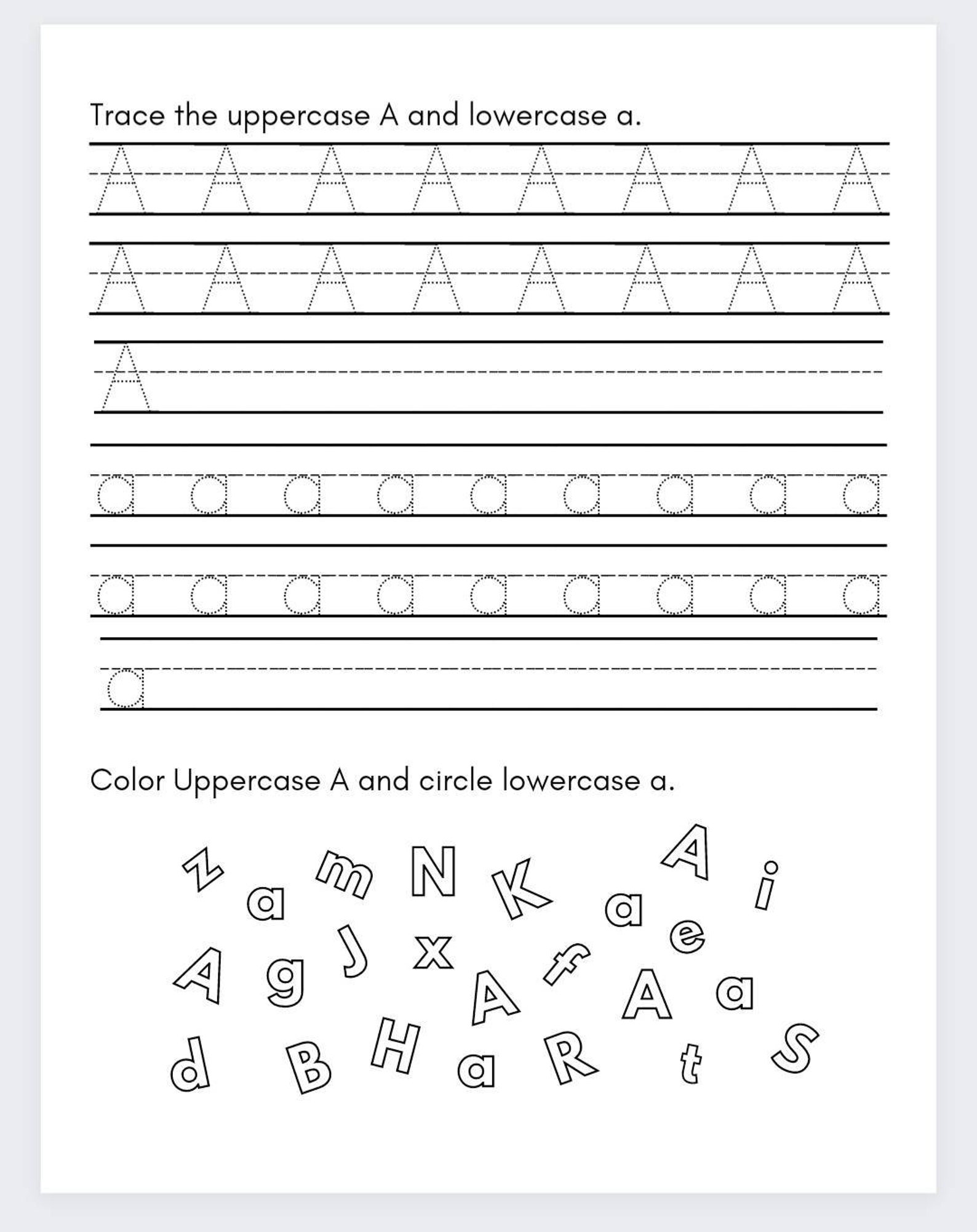 Color and Learn Activity Book/toddler Workbook/ Alphabet and Numbers ...