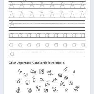 Color and Learn Activity Book/toddler Workbook/ Alphabet and Numbers ...