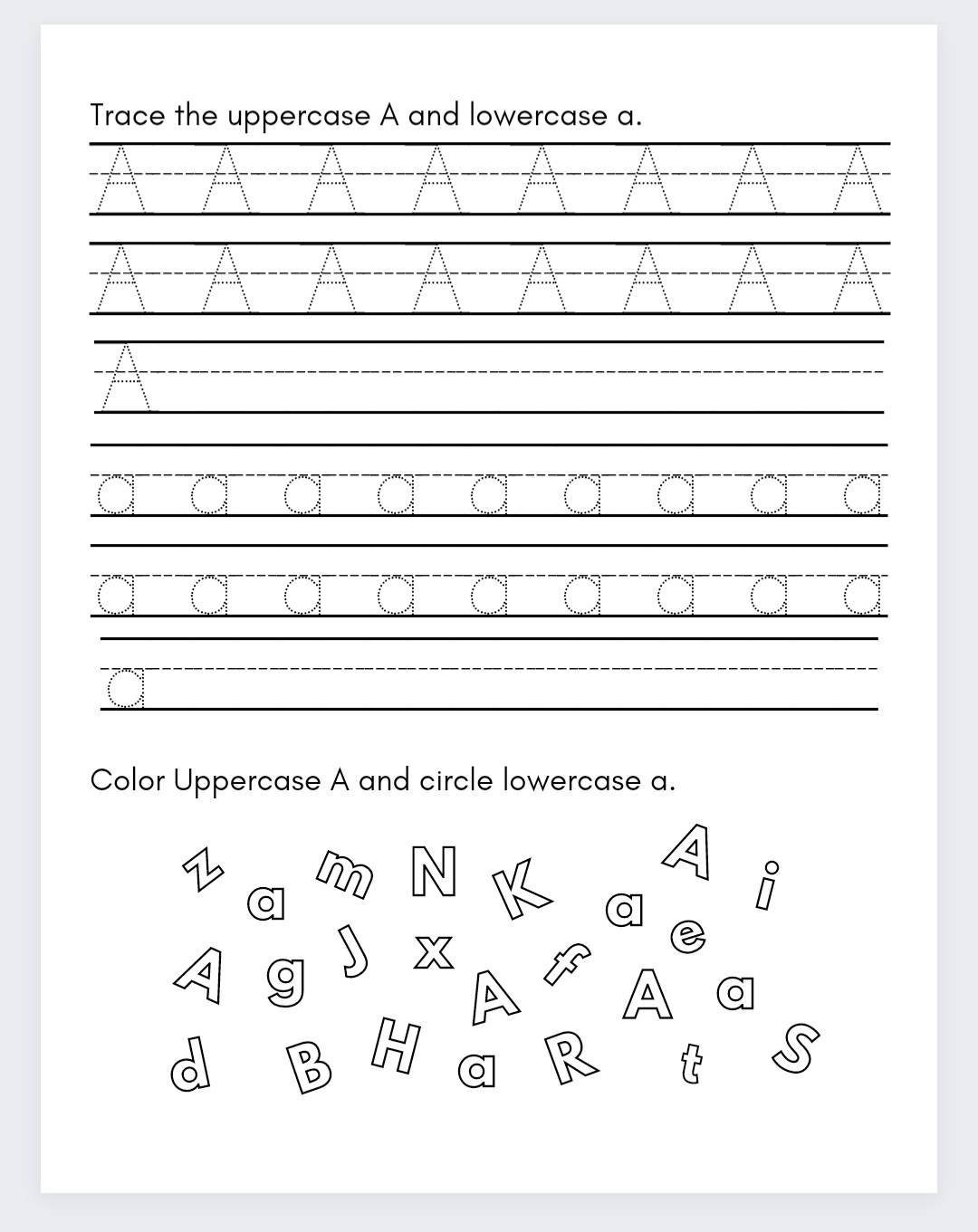 Color and Learn Activity Book/toddler Workbook/ Alphabet and Numbers ...