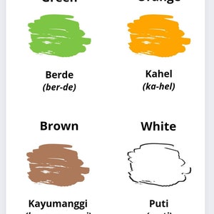 Printable English-filipino Colors / Learning Colors in Filipino ...