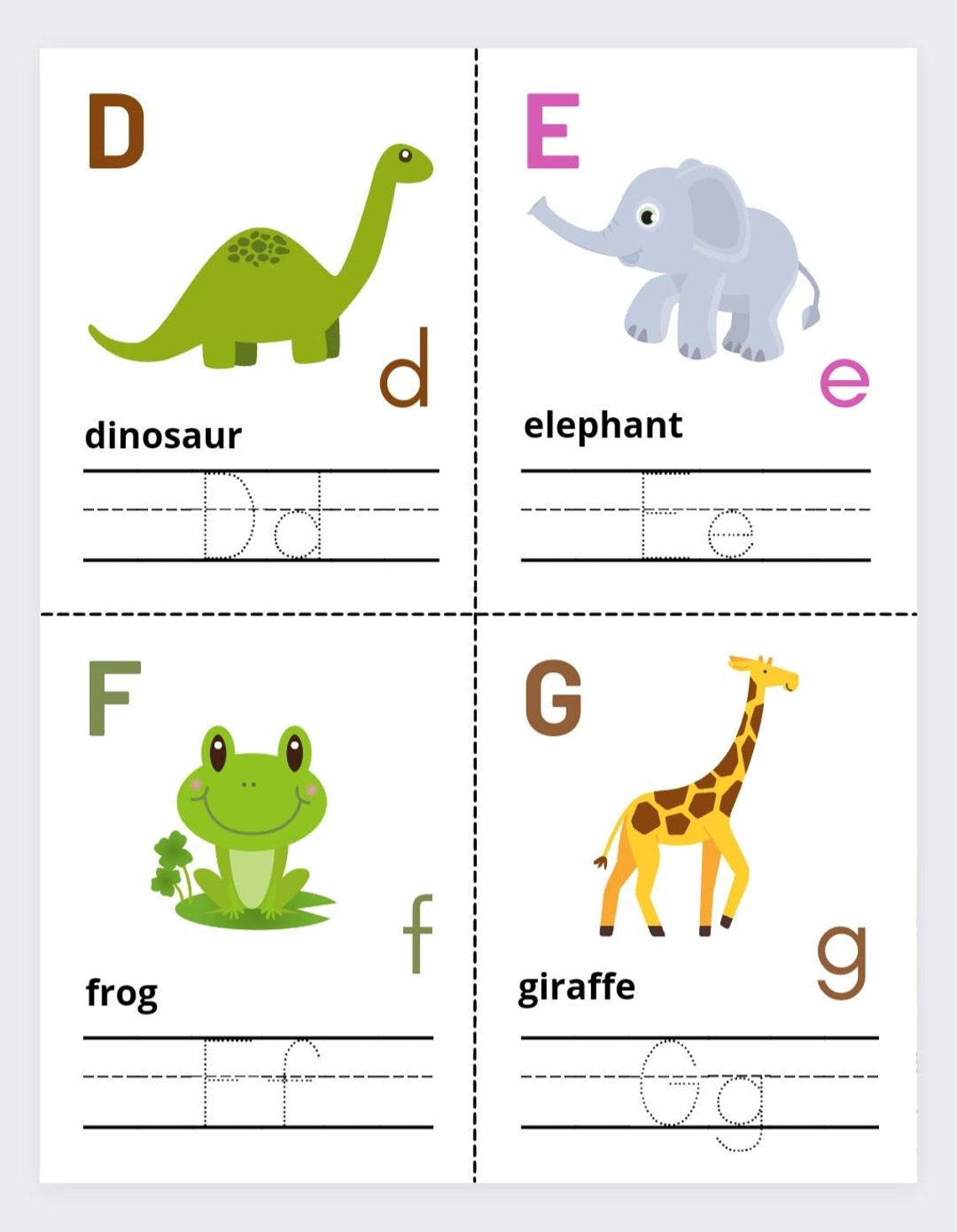 Alphabet Tracing Flashcards/ Printable Alphabet Cards/uppercase and ...
