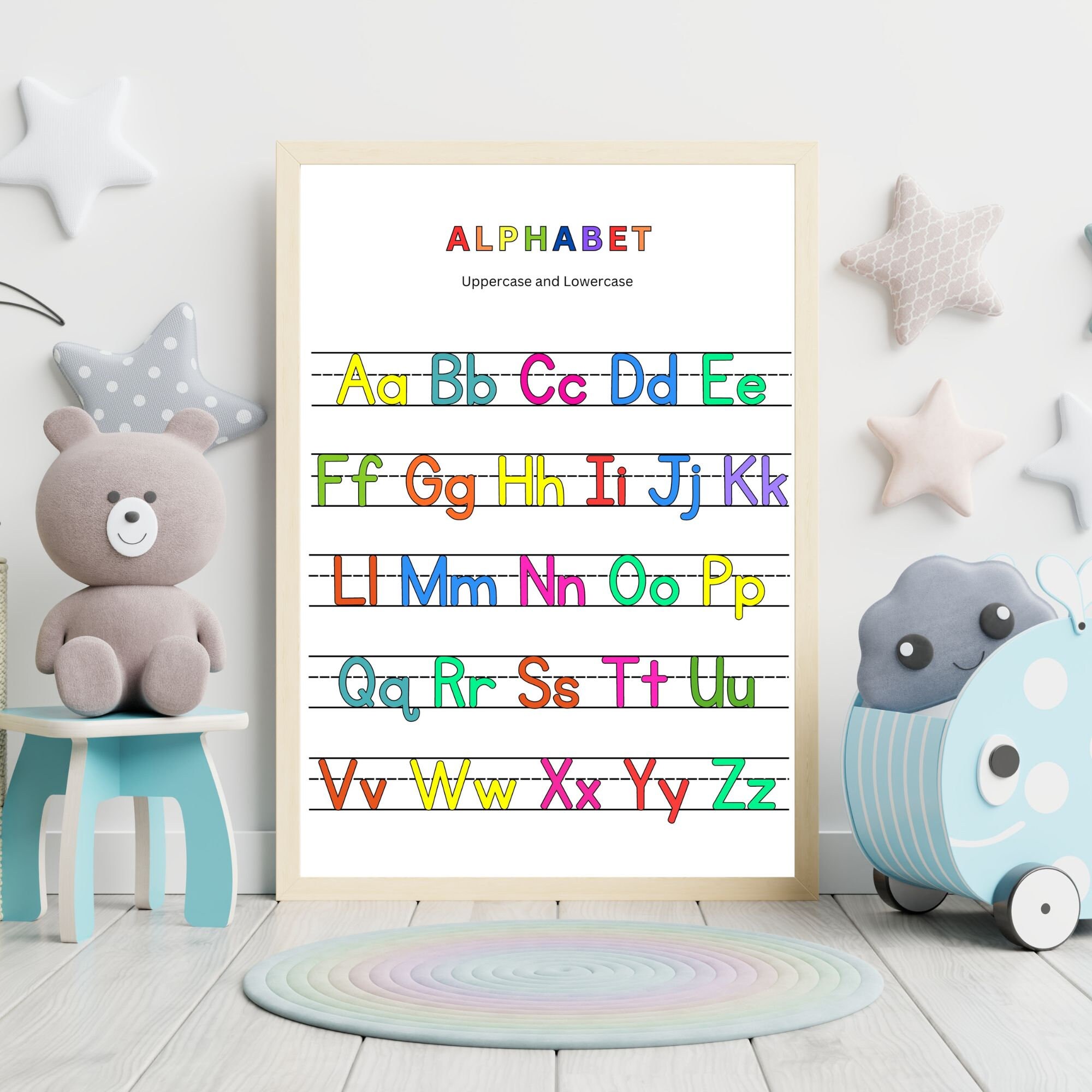 Alphabet Poster, ABC Poster, Educational Wall Art, Homeschool Classroom ...