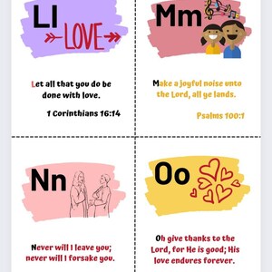 Printable ABC Bible Card / Memory Verse Card / Bible ABC / ABC Bible ...