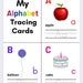 Alphabet Tracing Flashcards/ Printable Alphabet Cards/uppercase and ...