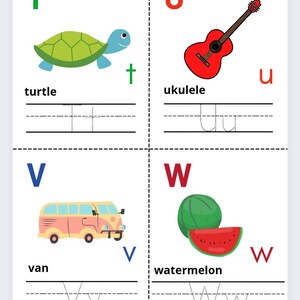Alphabet Tracing Flashcards/ Printable Alphabet Cards/uppercase and ...