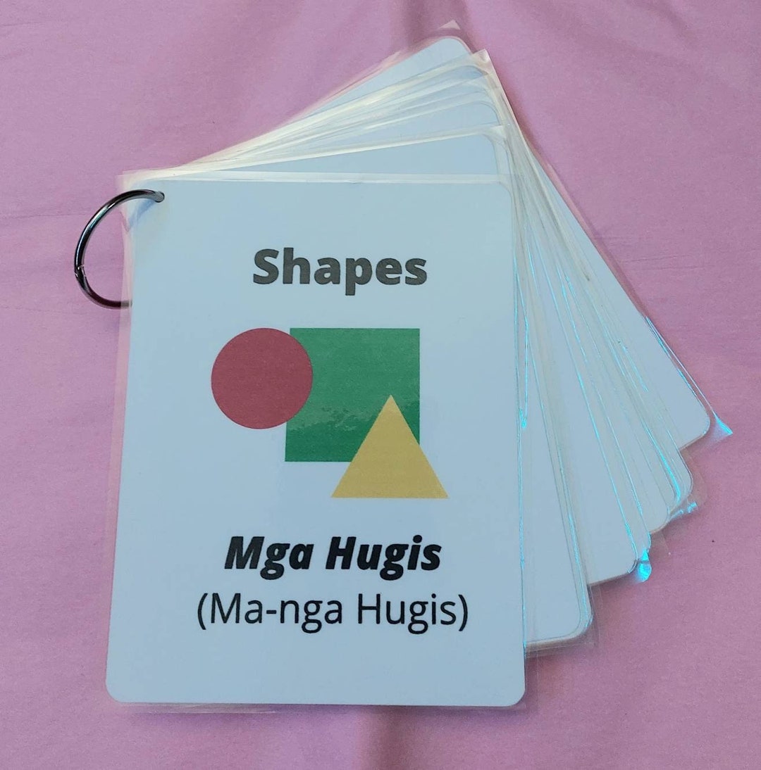 English-filipino Shapes Flashcards / Printable Bilingual Flashcards ...