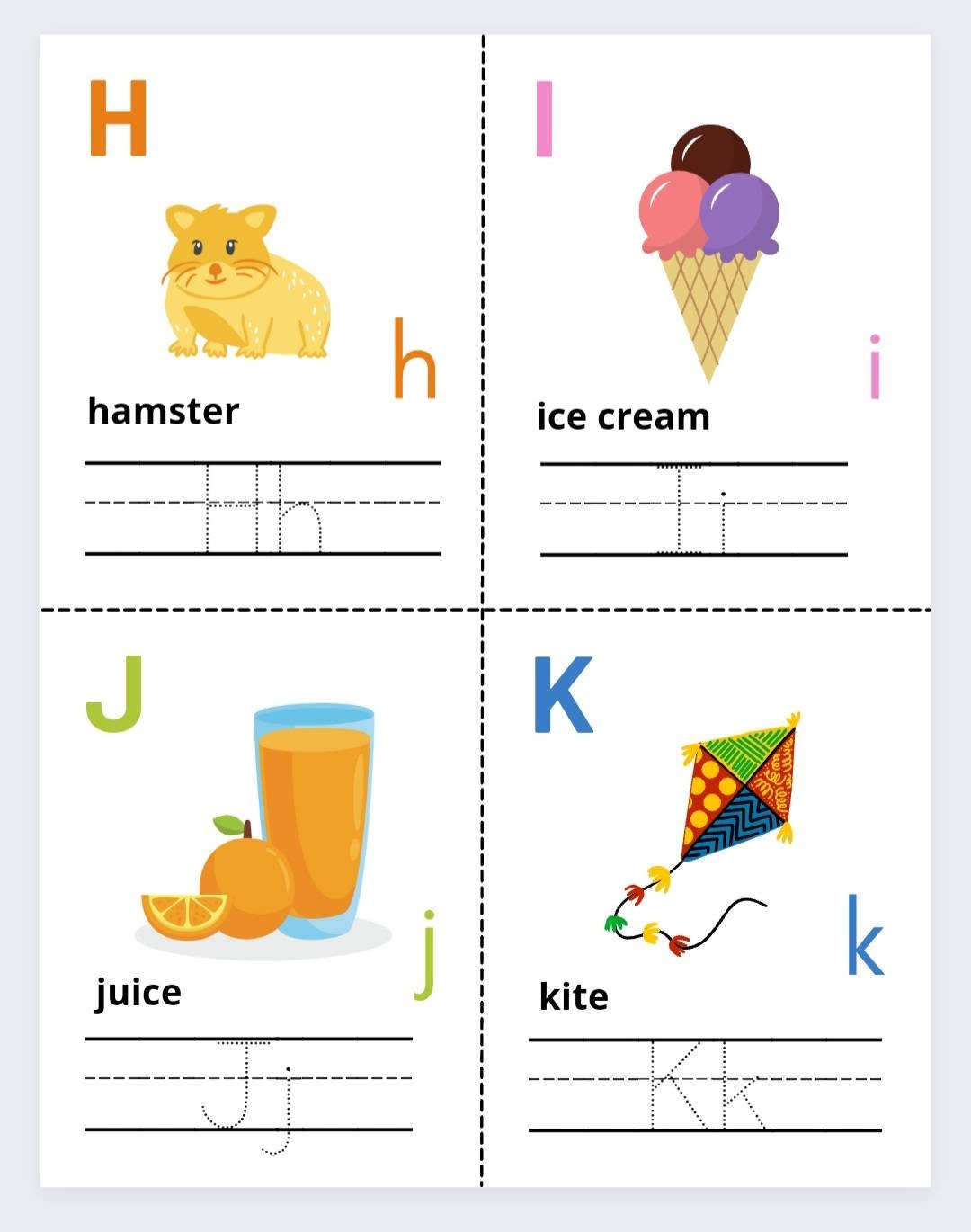 Alphabet Tracing Flashcards/ Printable Alphabet Cards/uppercase and ...