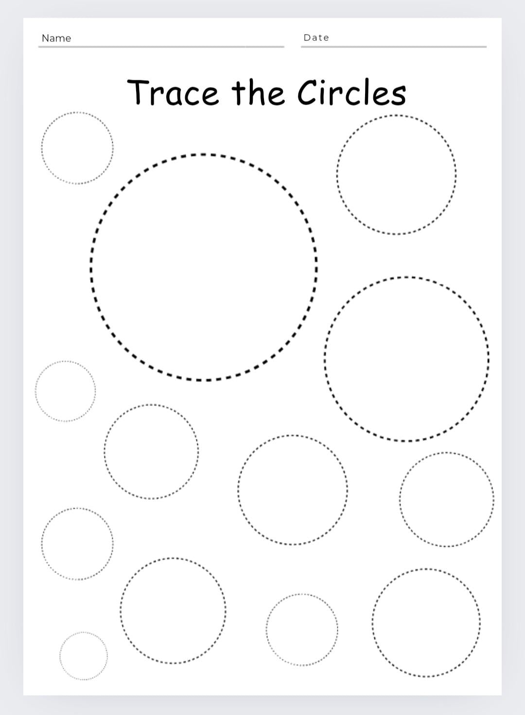 Shape Tracing Worksheets - Etsy