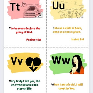 Printable ABC Bible Card / Memory Verse Card / Bible ABC / ABC Bible ...