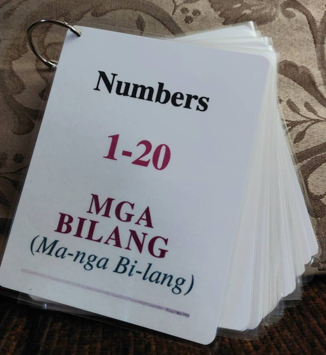 English-filipino Numbers/printable 1-20 Numbers Flashcards/numbers 1-20 ...
