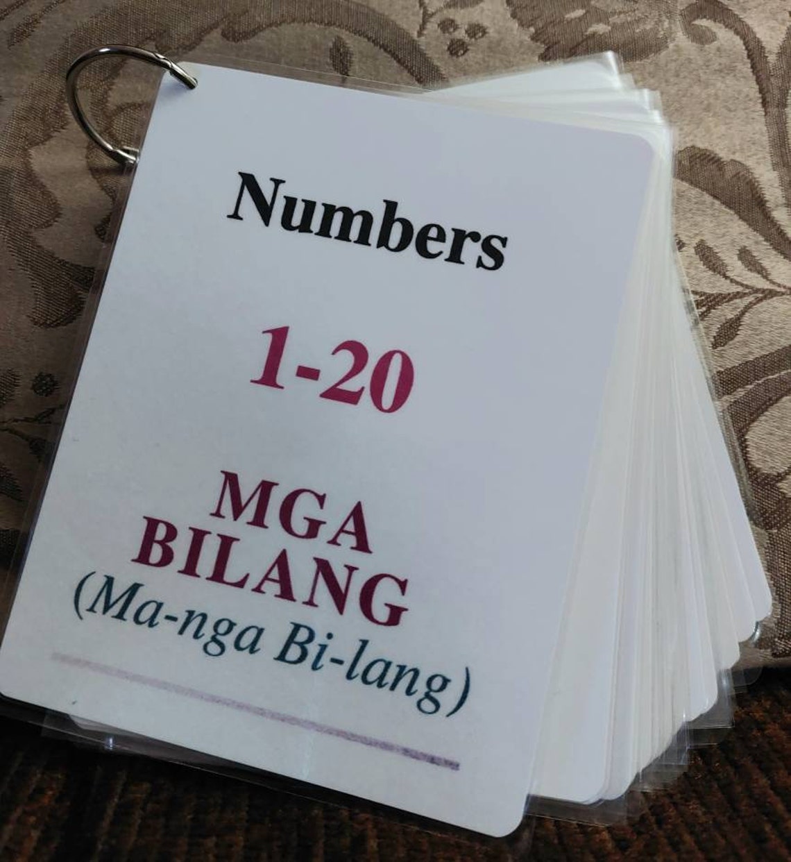 English-filipino Numbers/printable 1-20 Numbers Flashcards/numbers 1-20 ...