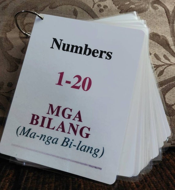 English-filipino Numbers/printable 1-20 Numbers | Etsy