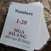 English-filipino Numbers/printable 1-20 Numbers Flashcards/numbers 1-20 ...