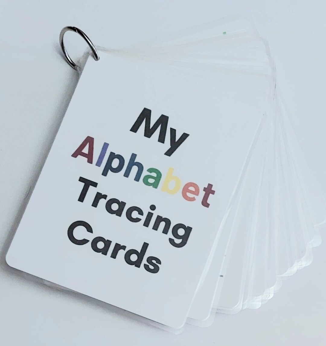 Alphabet Tracing Flashcards/ Printable Alphabet Cards/uppercase and ...