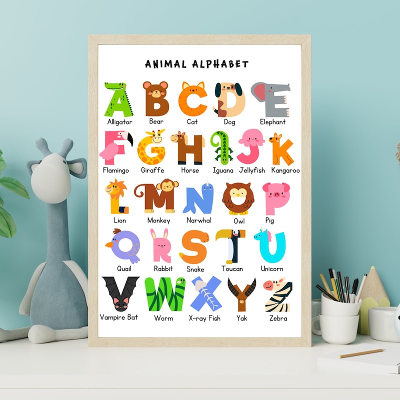 Animal Alphabet - Etsy