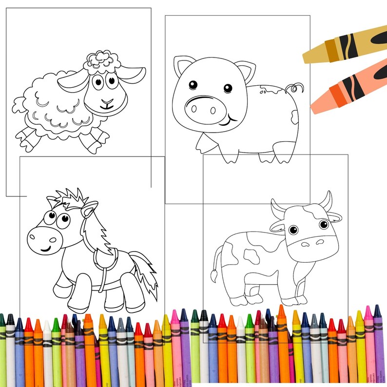 Farm Animals Coloring Pages, Printable Coloring Pages, Farm Coloring ...