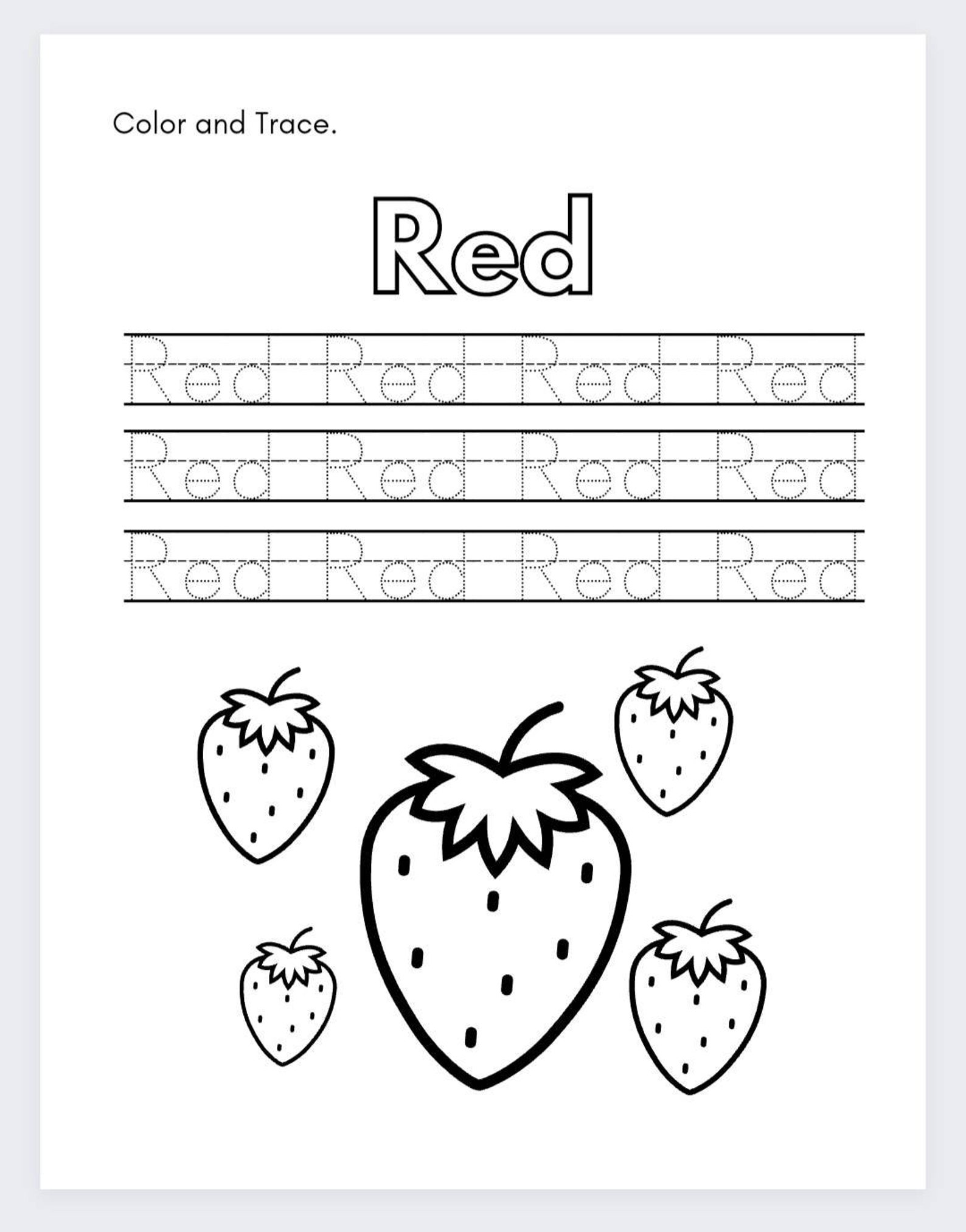 Color and Learn Activity Book/toddler Workbook/ Alphabet and Numbers ...