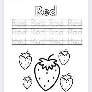 Color and Learn Activity Book/toddler Workbook/ Alphabet and Numbers ...