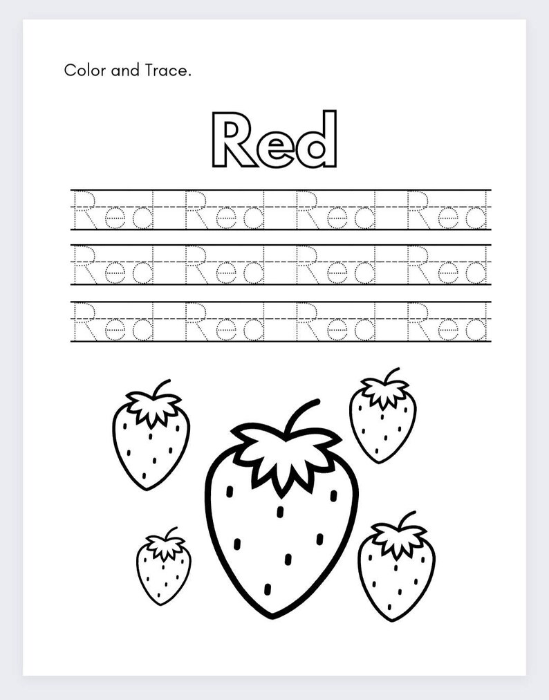 Color and Learn Activity Book/toddler Workbook/ Alphabet and Numbers ...