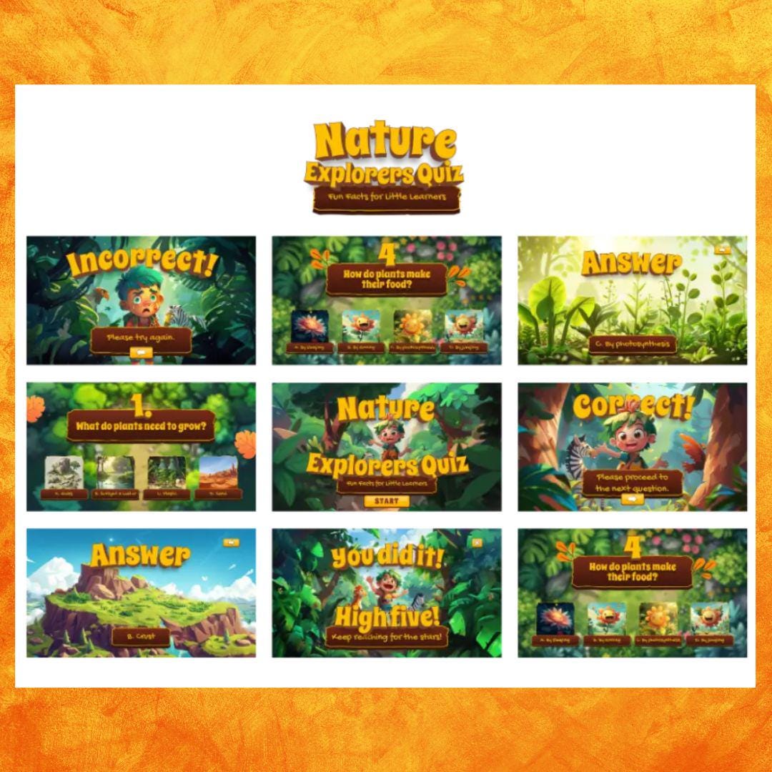 50 Kids Science and Educational Videos PLR - Editable Quizzes, Games ...