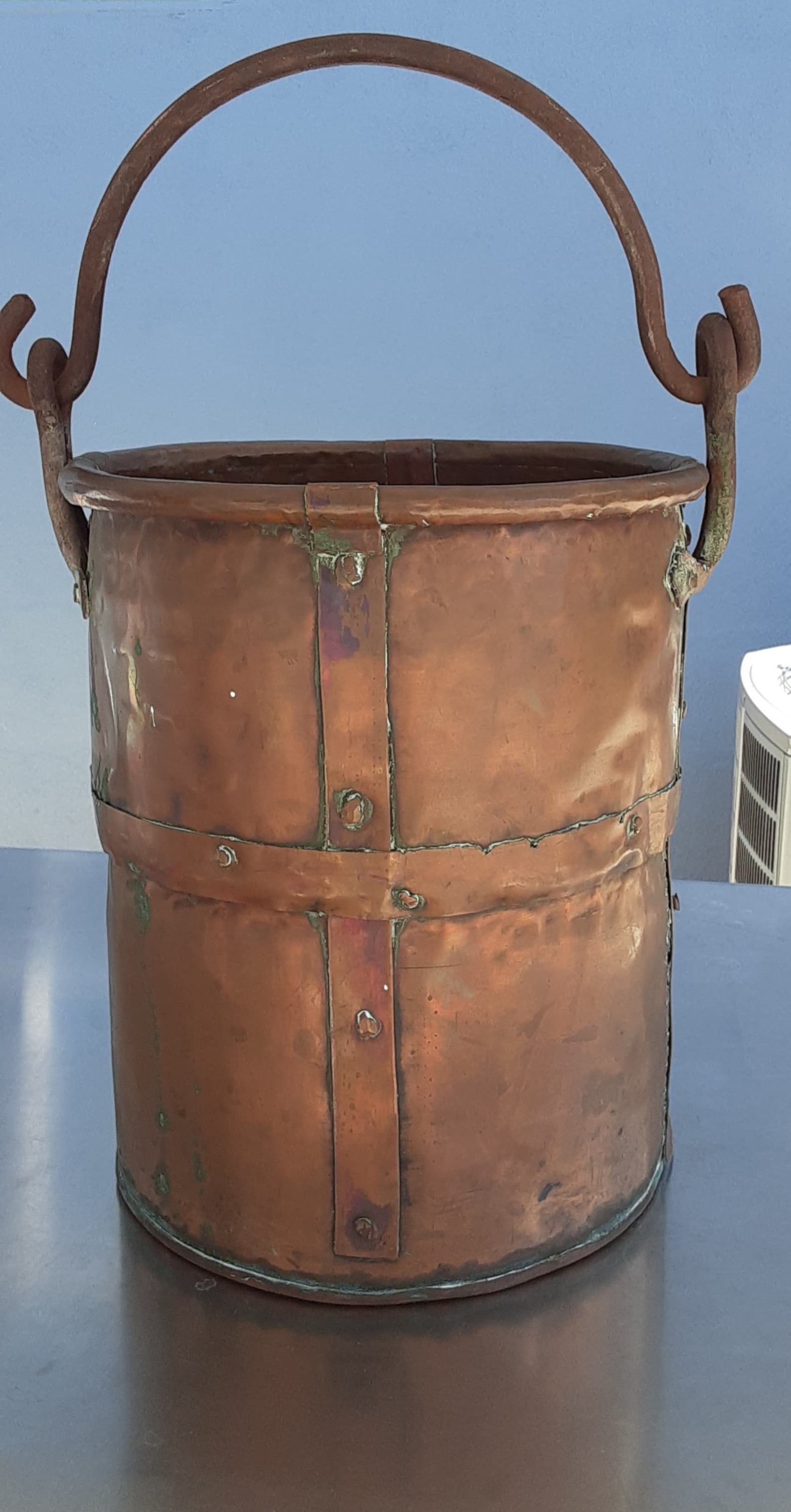 Vintage Copper Firewood Bucket/cauldron - Etsy
