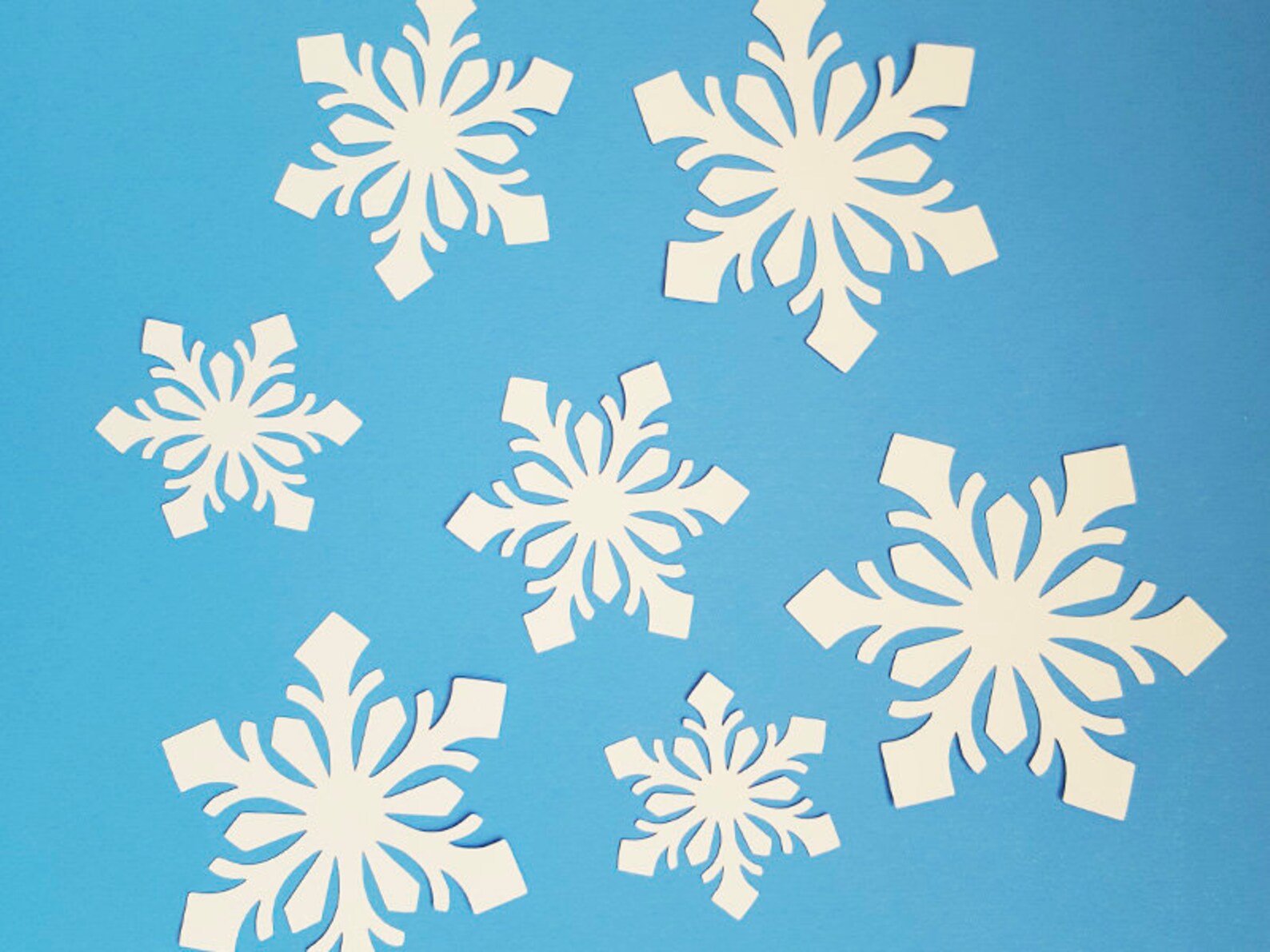 Paper Snowflake Cut Outs White Snowflake Die Cuts White Paper - Etsy