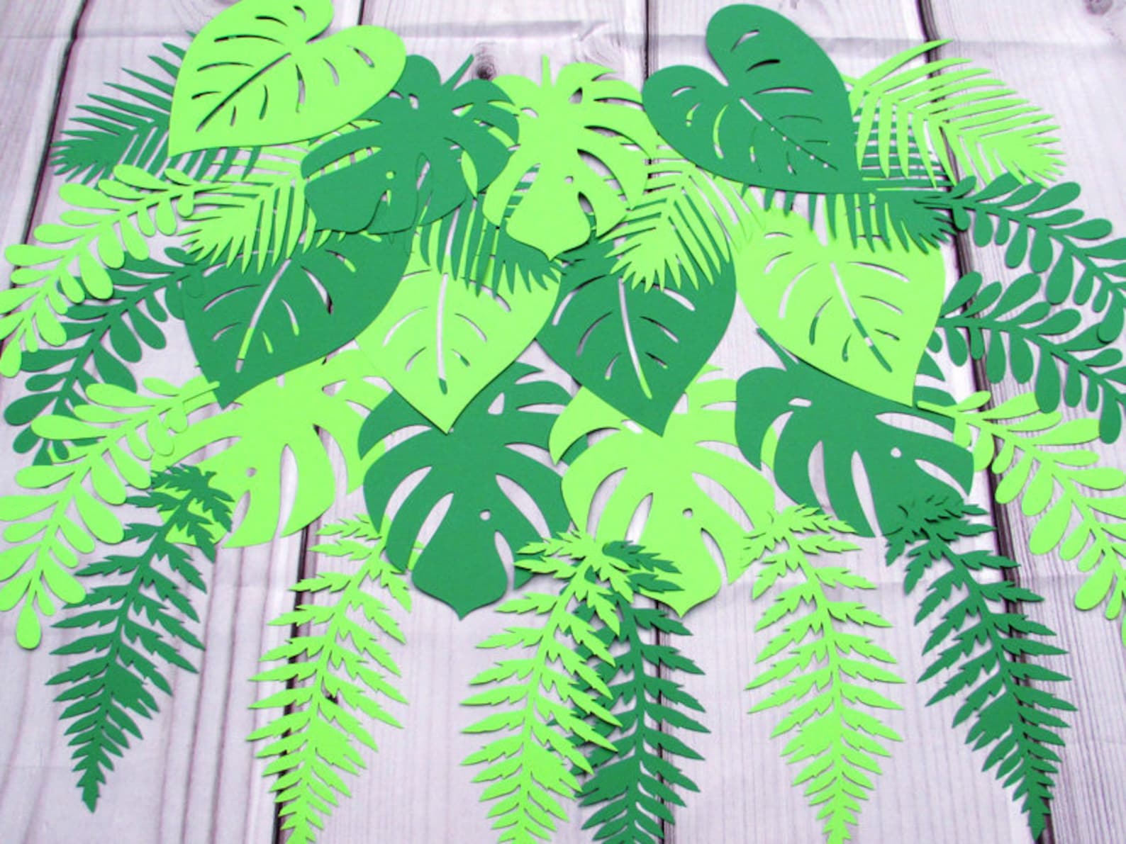 Tropical Paper Leaves Cutouts Large Tropical Leaf Cutouts - Etsy