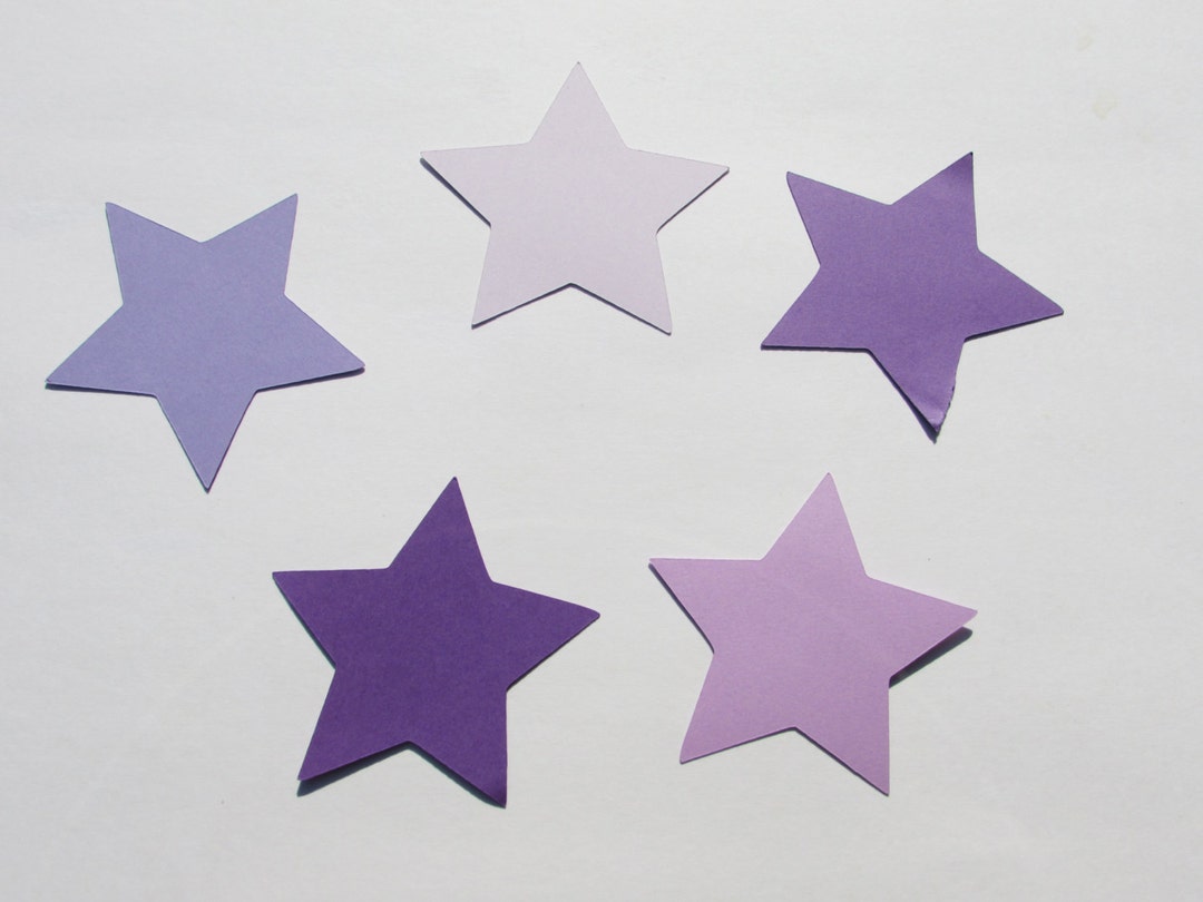 Purple Paper Stars Star Paper Die Cuts Purple Paper Cutouts Purple ...