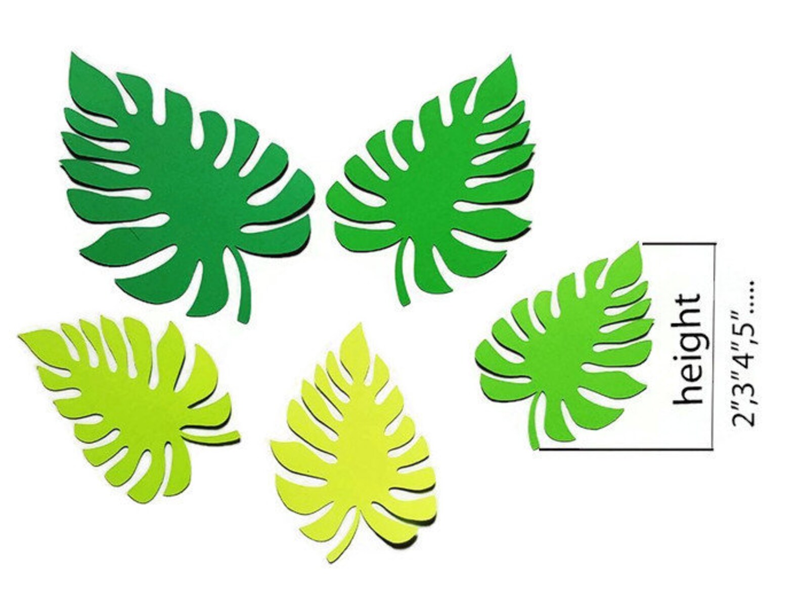 Paper tropical leaf die cuts tropical leaf cutouts paper | Etsy