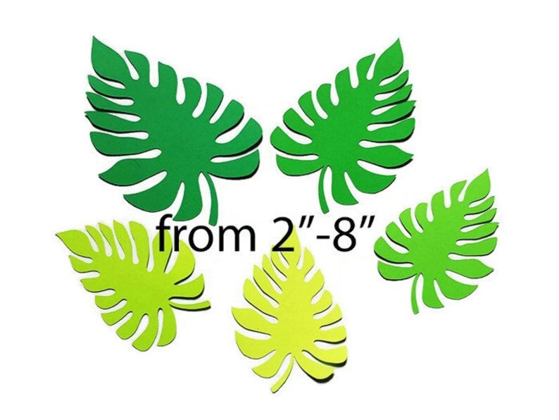 Paper Tropical Leaf Die Cuts Tropical Leaf Cutouts Paper - Etsy