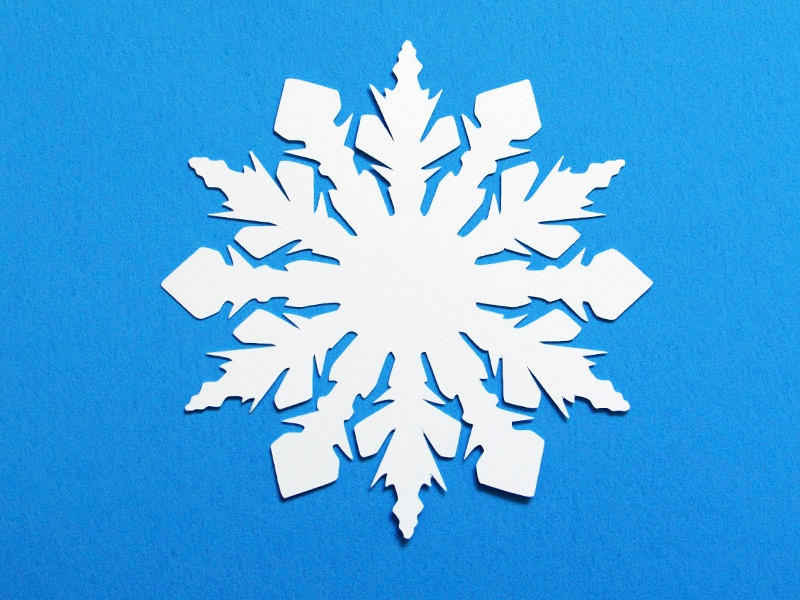 White Snowflake Paper Die Cuts/ Snowflake Die Cut / Cardstock - Etsy