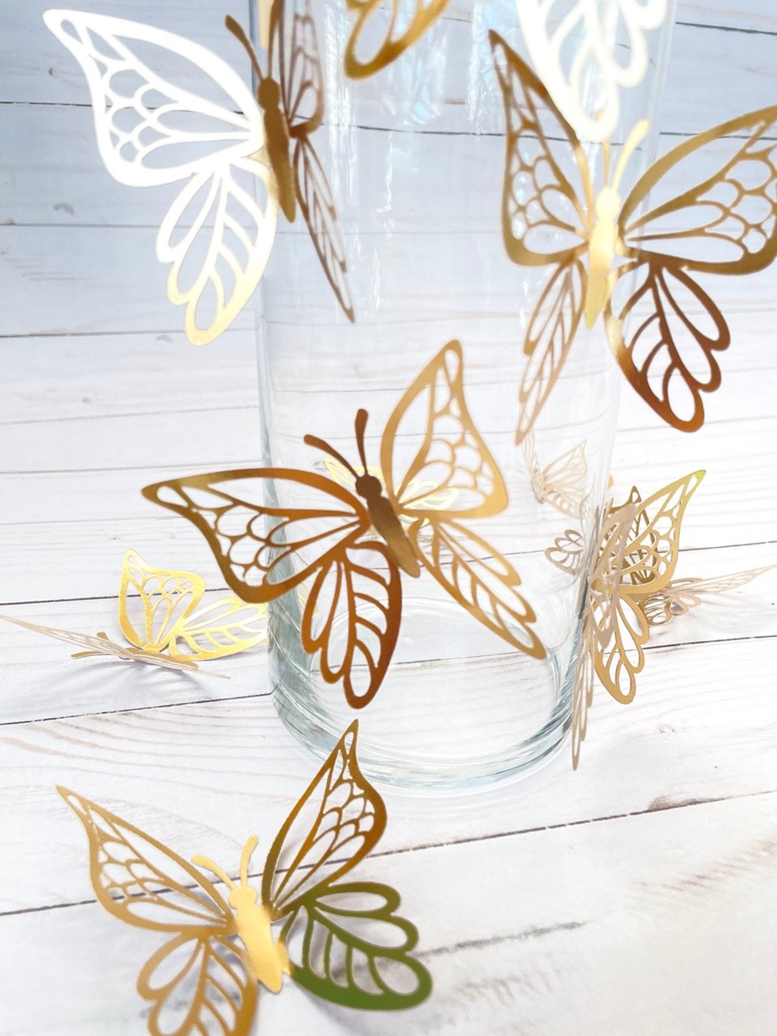 Gold Paper Butterfly Cutouts Paper Butterflies in Gold Color - Etsy