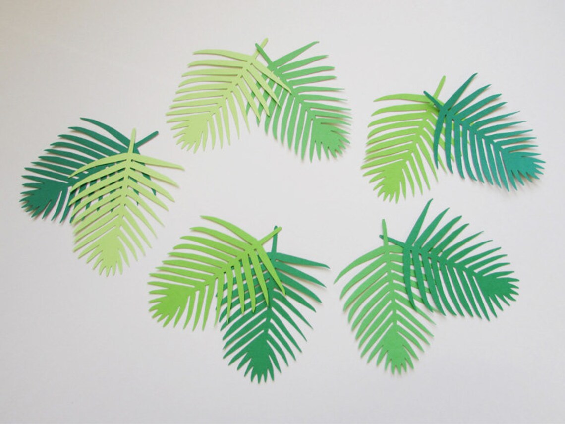 Paper Palm Leaf Cutouts Tropical Leaf Cutouts Paper Palm - Etsy