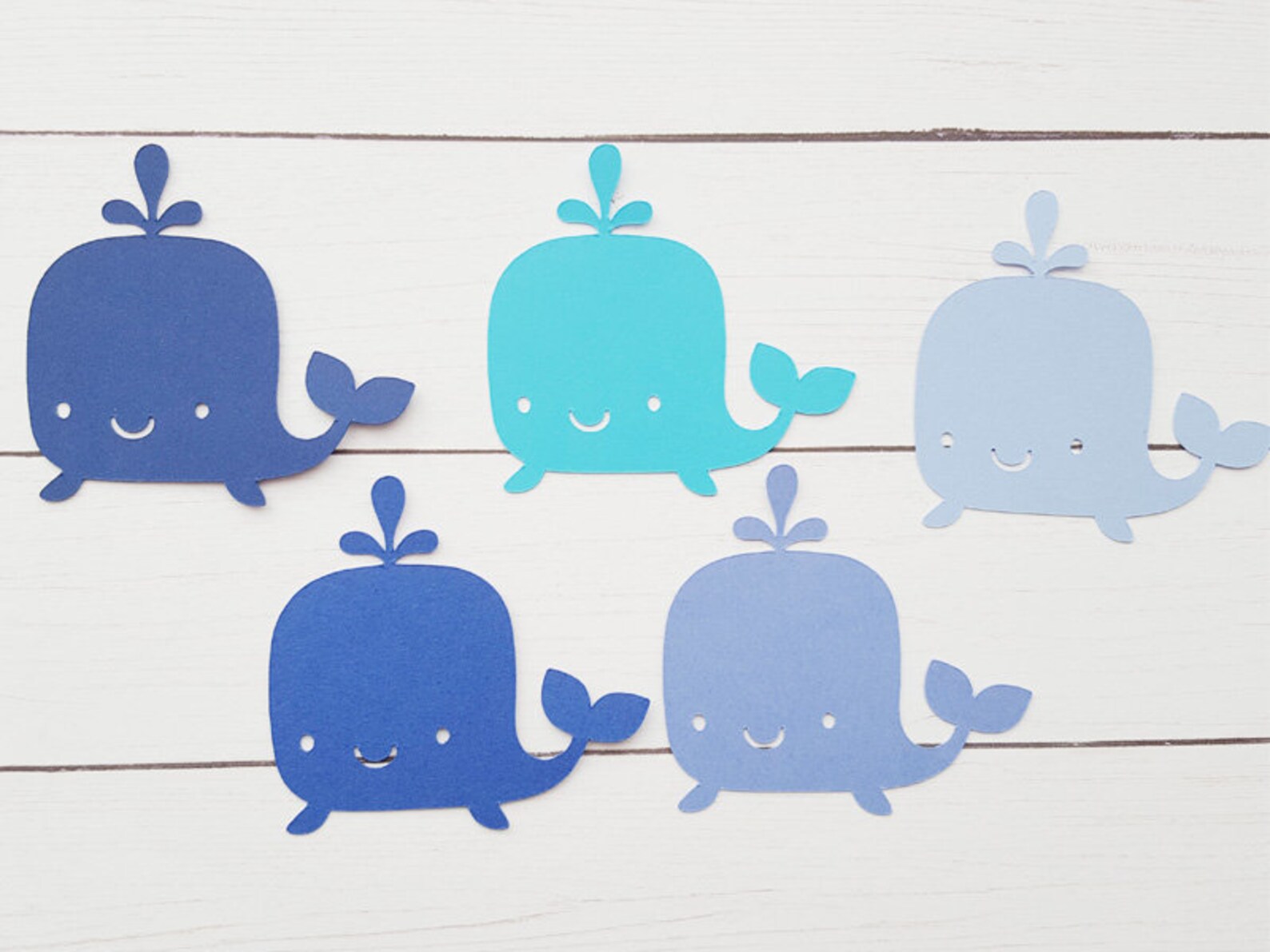 Blue Paper Whale Cutouts Paper Fish Die Cuts Ocean Party Paper | Etsy