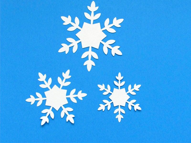 25 White Snowflake Paper Die Cuts/ Snowflake Die Cut / - Etsy