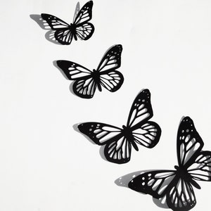 Monarch Butterfly Cutouts Black Paper Butterflies Black Monarch ...
