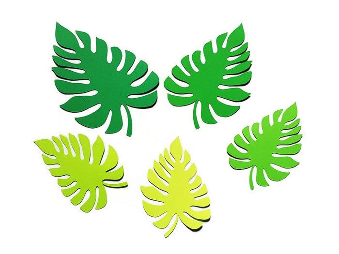 Paper Tropical Leaf Die Cuts Tropical Leaf Cutouts Paper - Etsy